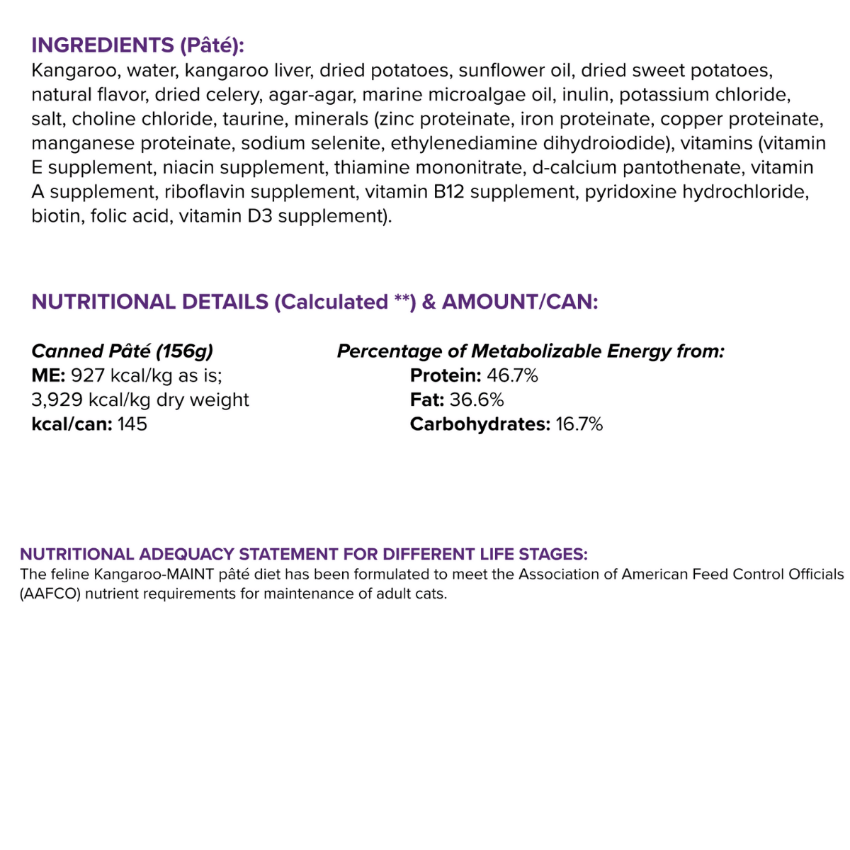 Kangaroo Paté for Cats | Whole Food Diet for Allergies – Rayne Nutrition